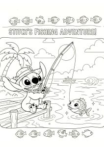 Lilo in Stitch Pobarvanke Brezplačne za Tiskanje in Barvanje