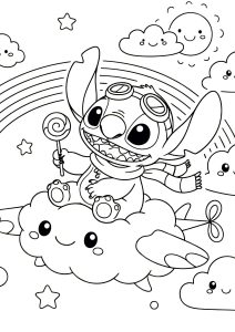 Lilo in Stitch Pobarvanke Brezplačne za Tiskanje in Barvanje