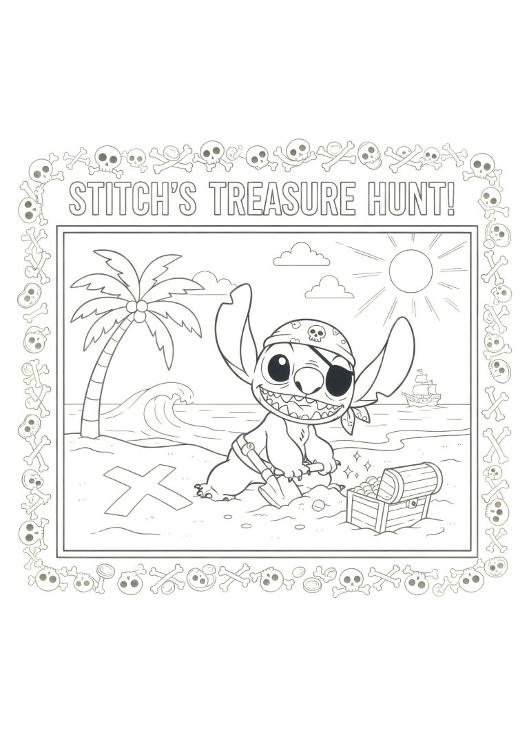 Lilo in Stitch Pobarvanke Brezplačne za Tiskanje in Barvanje