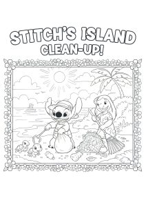 Lilo in Stitch Pobarvanke Brezplačne za Tiskanje in Barvanje