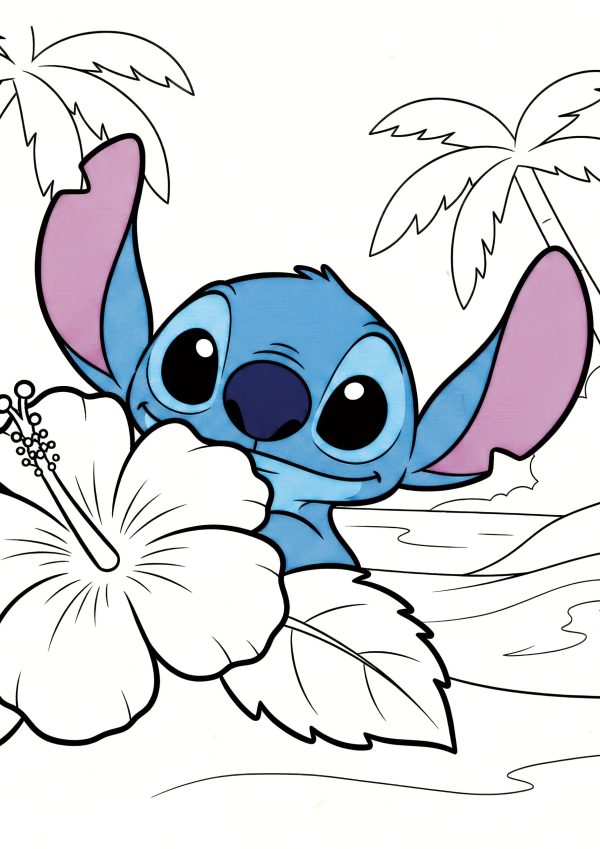 Lilo in Stitch Pobarvanke Brezplačne za Tiskanje in Barvanje