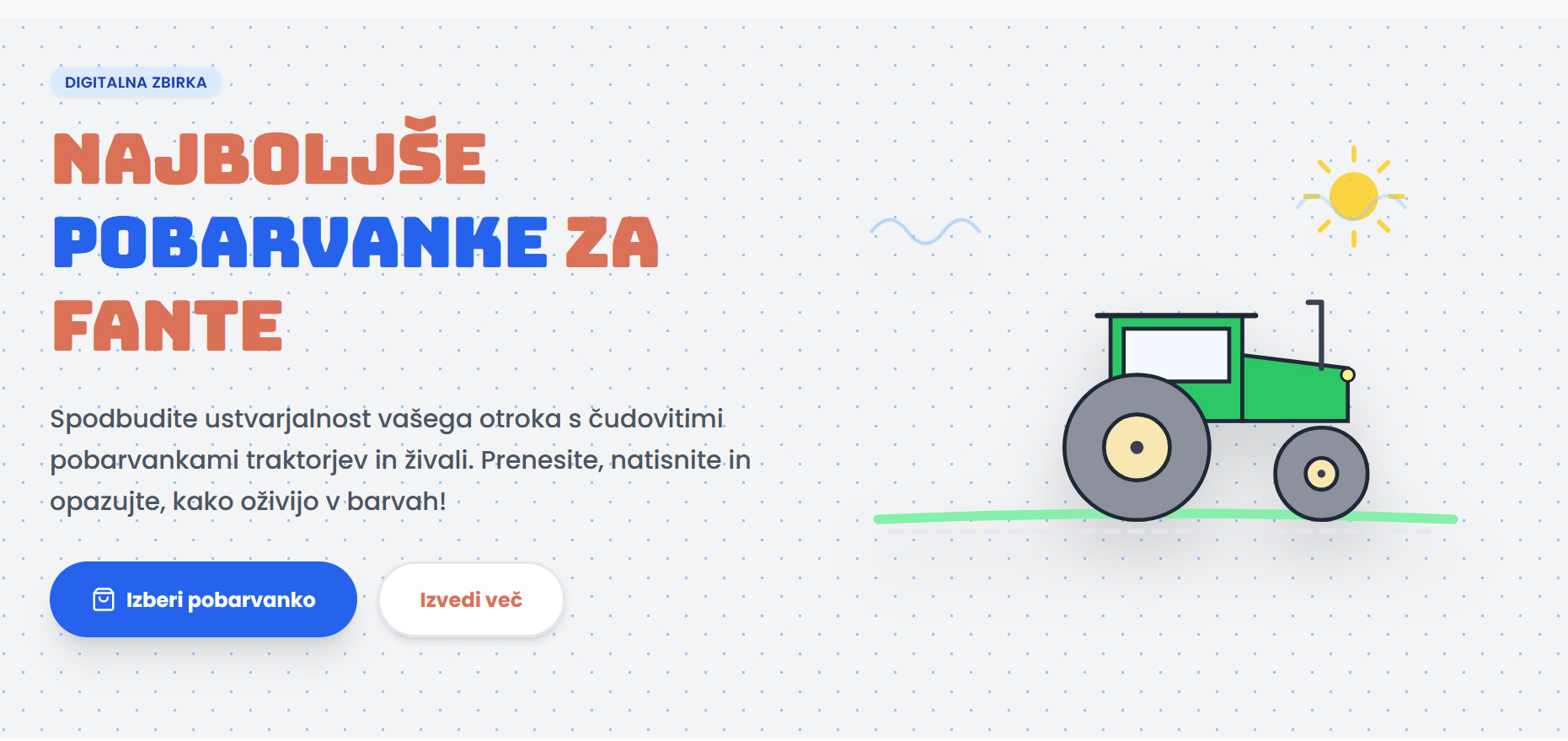 Pobarvanke za Fante (PDF) 🦖🏎️ Dinozavri & Avti & Traktorji